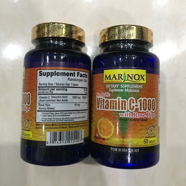 BACA DESKRIPSI READY VITAMIN C 1000 MARINOX ISI 50 AMAN DI LAMBUNG ...