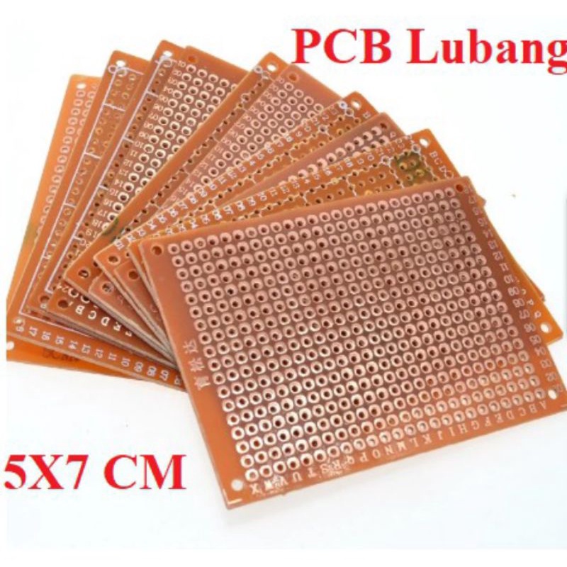 Jual PCB lubang dot matrix 5cm x 7 cm jarak lubang standart 2.54mm ...