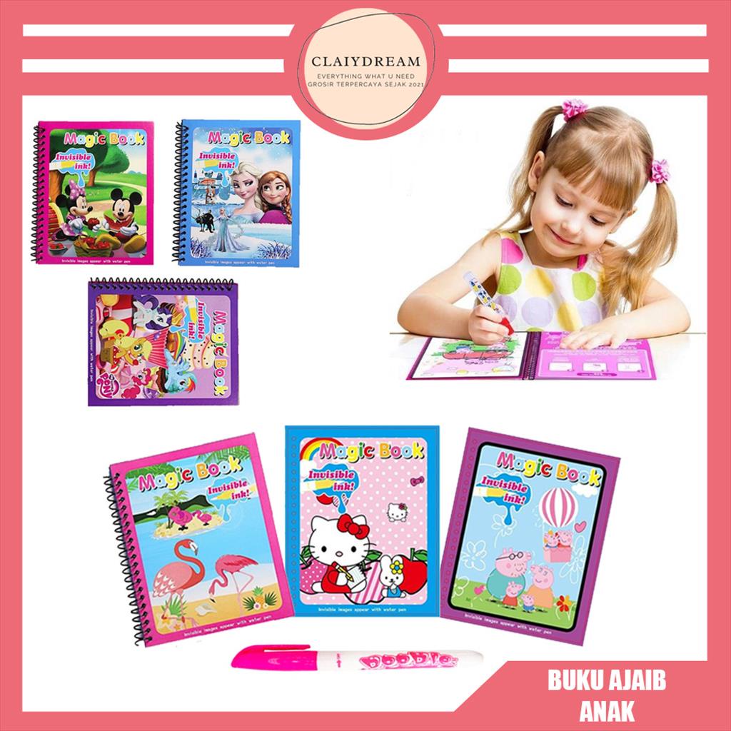 Jual CLAIYDREAM Magic Book WaterPen Buku Mewarnai Dan Gambar Anak ...