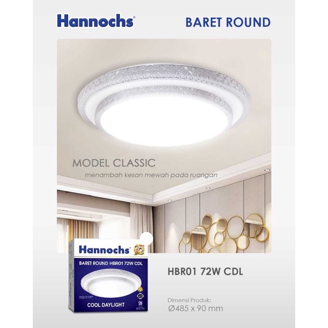 Jual HANNOCHS DOWNLIGHT LED BARET ROUND HBR01 72W 72 WATT | Shopee ...