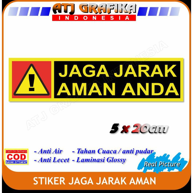 Jual Stiker jaga jarak aman anda sticker hindari tabrak belakang mobil ...