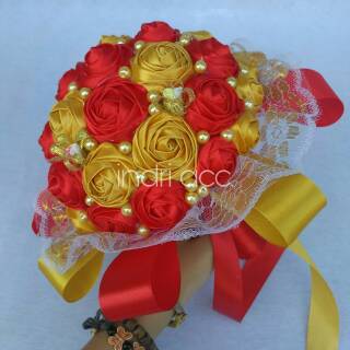 Jual Buket Bunga Satin / Hand Bucket / Wedding - Pernikahan / Wisuda ...