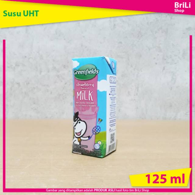 Jual Susu UHT GreenField Strawberry GreenFields 125 ml | Shopee Indonesia