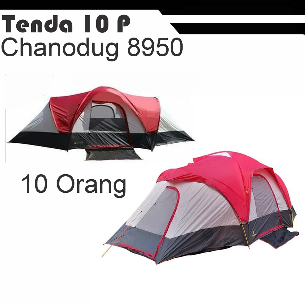 Jual Tenda Kemping Chanodug 8950 Kapasitas 8 - 10 orang | Shopee Indonesia