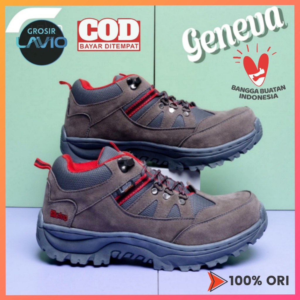 Jual Sepatu Safety Pria Ujung Besi Original Lavio Geneva Pendek Septi ...
