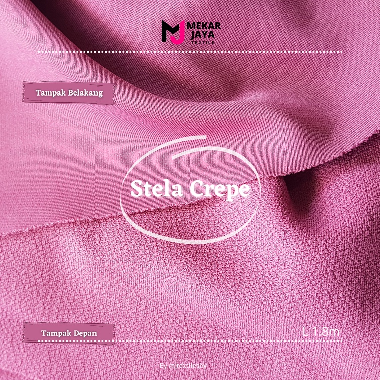 Jual Kain STELLA KREP | Waffle | Stela premium | Spandex (tebal double ...
