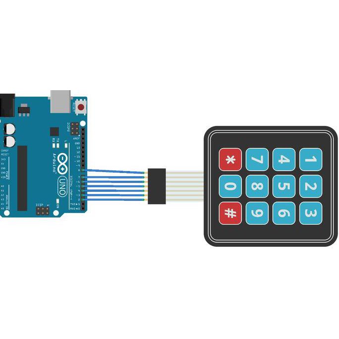 Jual Flexible Keypad 3X4 Membrane Matrix Switch 12 Key Pad 3 X 4 ...