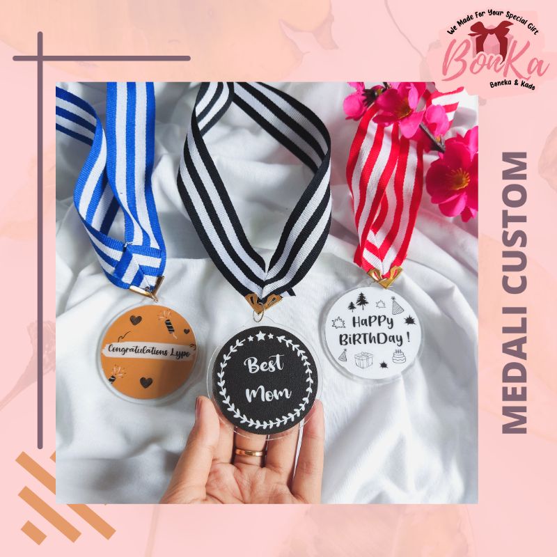 Jual Medali Custom - Mendali Kalung Akrilik Kado Ulang Tahun Souvenir ...