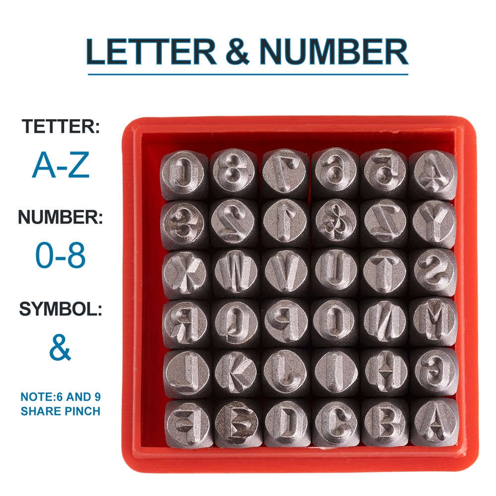 Jual BI5CR Nomor 0-9 Letter A-Z Paket Set Lengkap Alat Ketok Angka dan ...