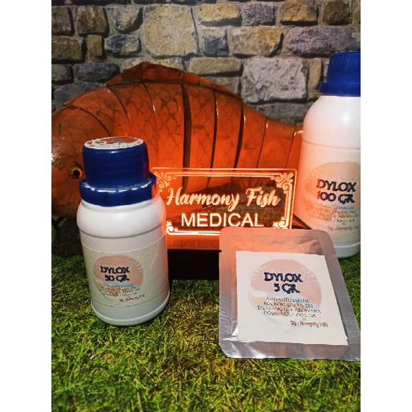 Jual DYLOX 100GR Obat Biru Anti Parasit Jamur Kutu Jarum Bulat Jangkar ...