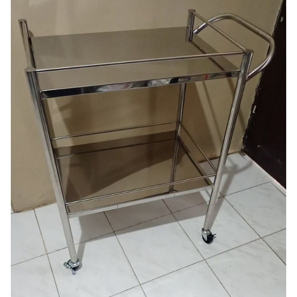 Jual LOKAL Meja/ Troly Instrument Steinless 2 Rack / Troli Instrumen ...