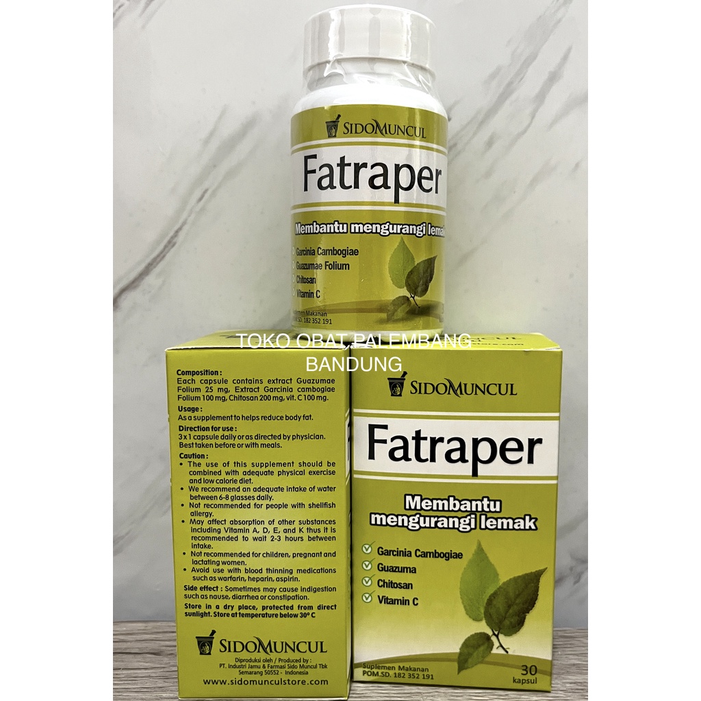 Jual SIDOMUNCUL FATRAPER 30 KAPSUL MENGURANGI LEMAK FAT RAPER OBAT ...