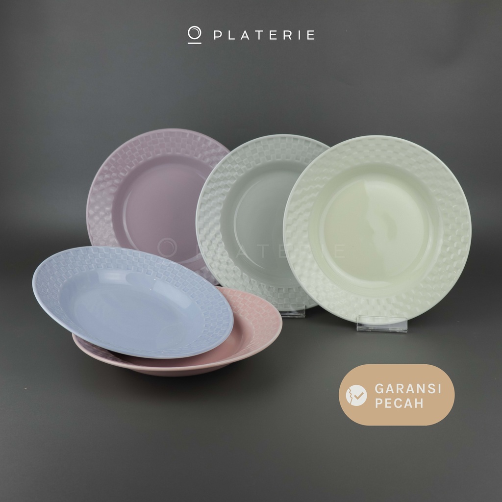 Jual PLATERIE Piring Porcelain Plate 23 Cm / 9 Inch Multicolor Textured ...