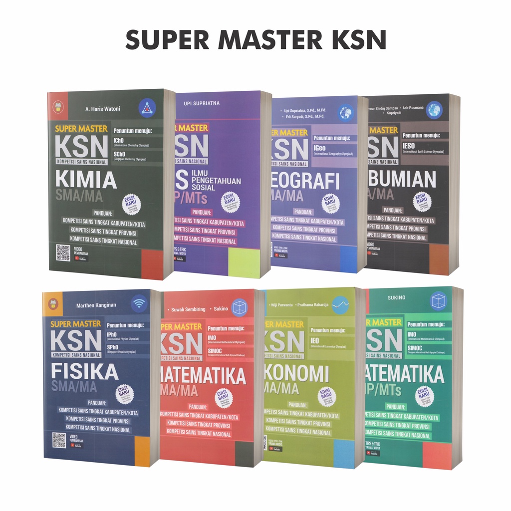 Jual Buku SMP SMA KSN Super Master Matematika IPS Kimia Ekonomi Geografi Kebumian Biologi Edisi ...