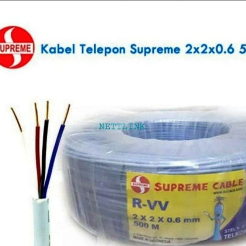 Jual Kabel telpon isi 4 / kabel ITC 2x2x0,6mm Supreme, harga permeter ...