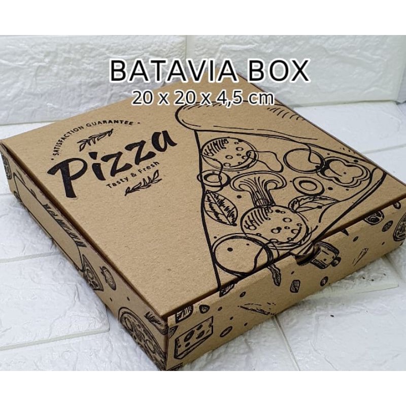Box pizza kotak Pizza 20x20x4,5 (pilih motif) Slice | pgmall