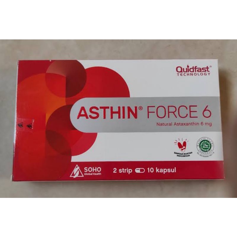 Jual ASTHIN FORCE 6 & 12 / PER BOX isi 20 KAPSUL / VITAMIN ANTI OKSIDAN ...