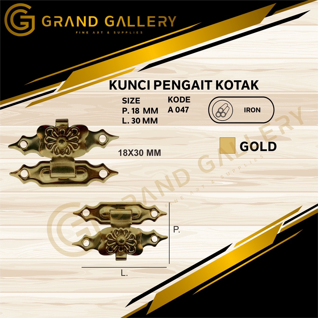 Jual Kunci Pengait Box/hantaran kotak/ Kunci Perhiasan A047 18 x 30 MM ...
