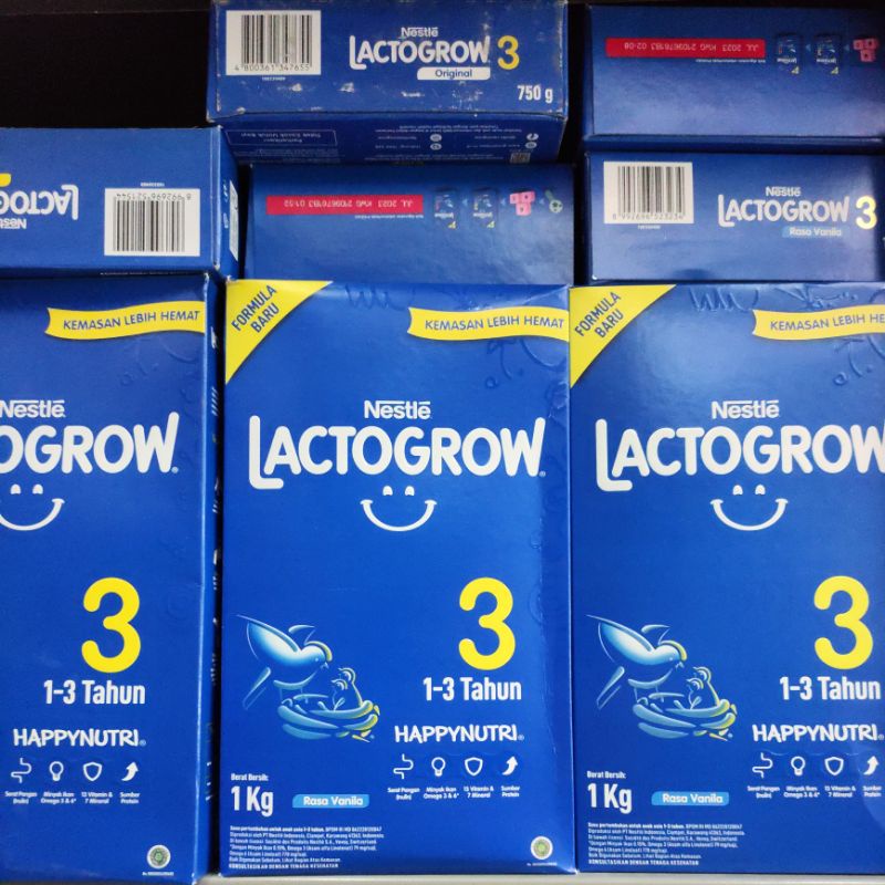 Jual Lactogrow 3 (1-3tahun) kemasan besar Box 1kg | Shopee Indonesia