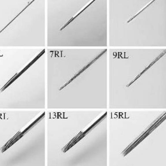 Jual [KODE 77]/Jarum tattoo tipe RL 1/3/5/7/9/11/13/15 - 1papan isi 5pcJarum tattoo tipe RL 1/3 ...