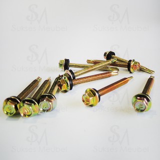 Jual SDS 12 X 50 WILSON / BAUT BAJA RINGAN / SEKRUP ROOFING 12 MM X 50 ...