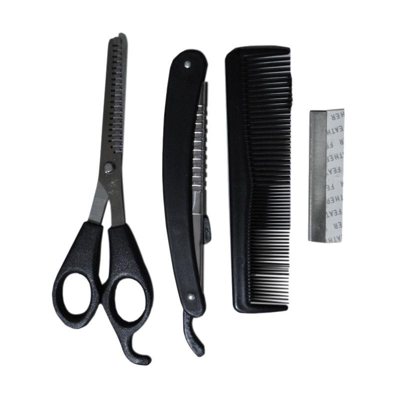 Jual Gunting Set 3IN1 - Sasak Sisir Pisau Cukur Rambut Alat Potong Poni ...