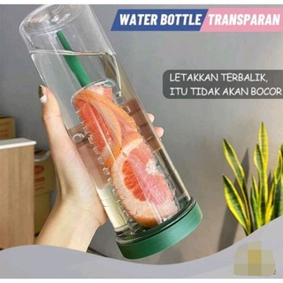 Jual Botol Infus Water Botol Transparan Estetik 700ml Dengan Sedotan ...