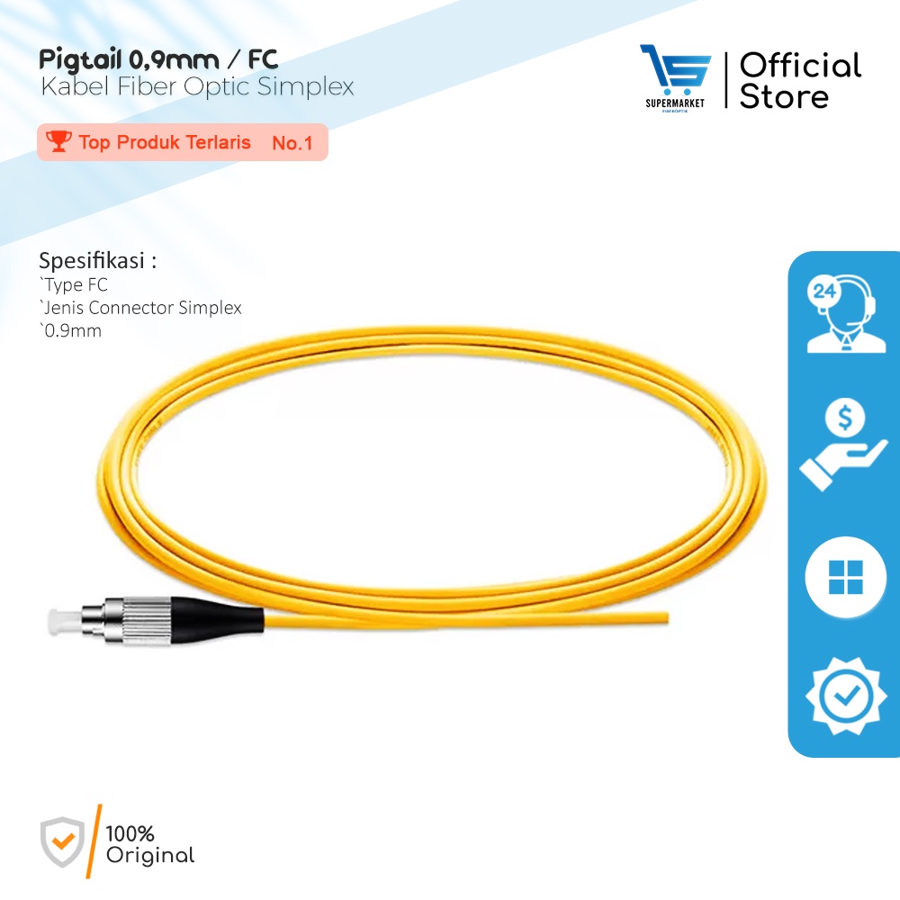 Jual Kabel Pigtail FC 0,9mm Singlemode Fiber Optic | Shopee Indonesia