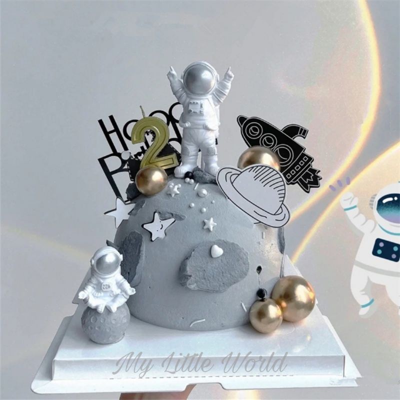 Jual Topper Astronot Roket Pesawat Hiasan Kue Ulang Tahun Mainan ...