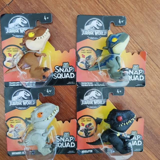 Jual Jurassic world snap squad wave 1 lengkap (isi 4pcs) Indonesia ...