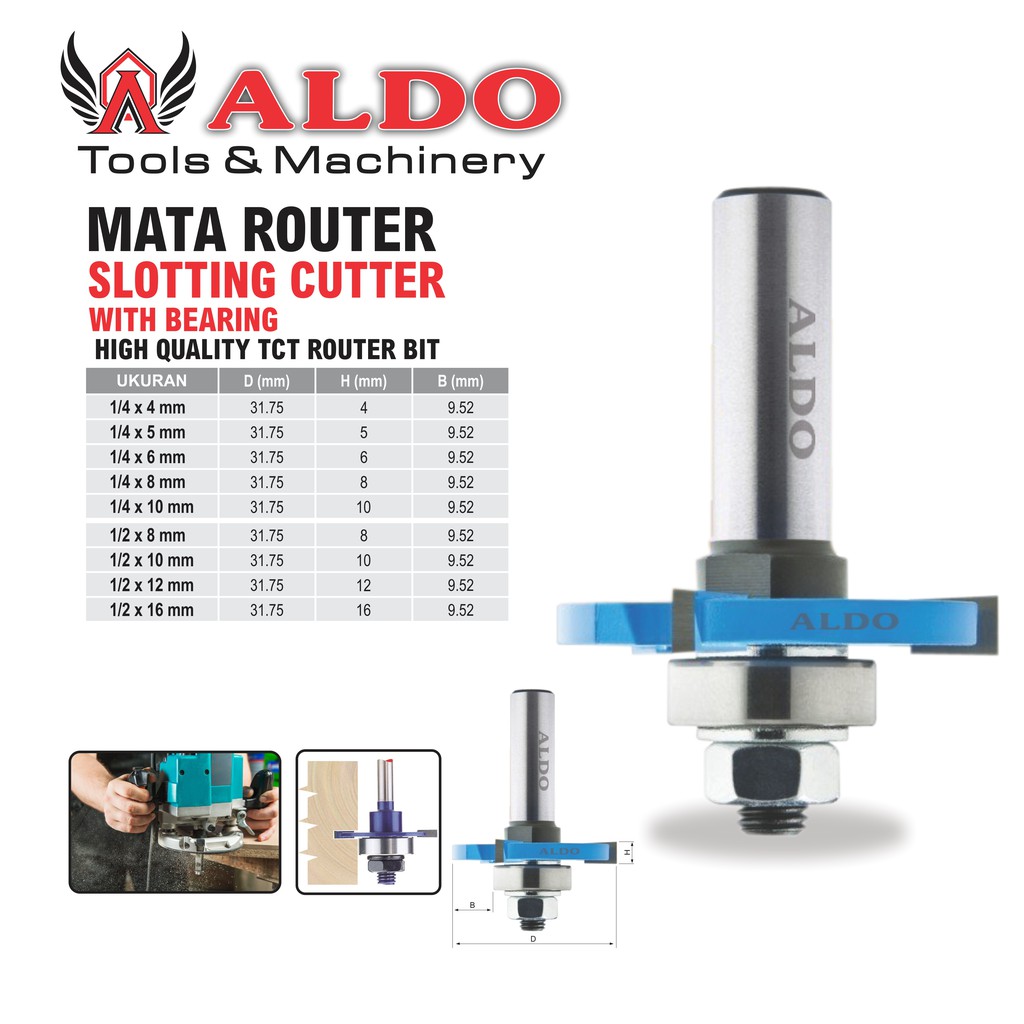 Jual Mata Router Slotting Cutter With Bearing | Shopee Indonesia
