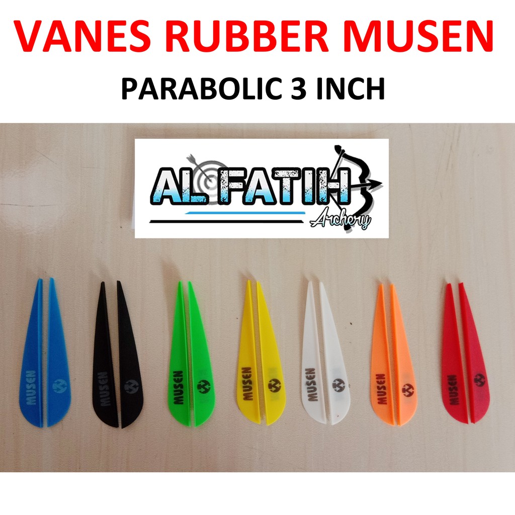 Jual Vanes Rubber Musen Parabolic 3" / Bulu Karet Anak Panah | Shopee ...