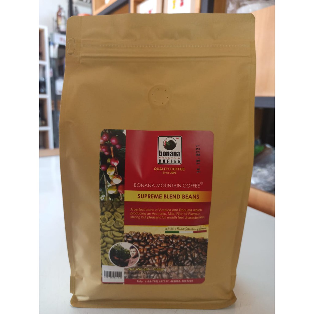 Jual Coffee beans / Kopi Biji / Biji Kopi Supreme Blend Beans 1000g ...