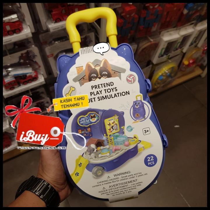 Jual Miniso Pretend Play Toys Pet Dog House Home Mainan Koper 22Pcs ...