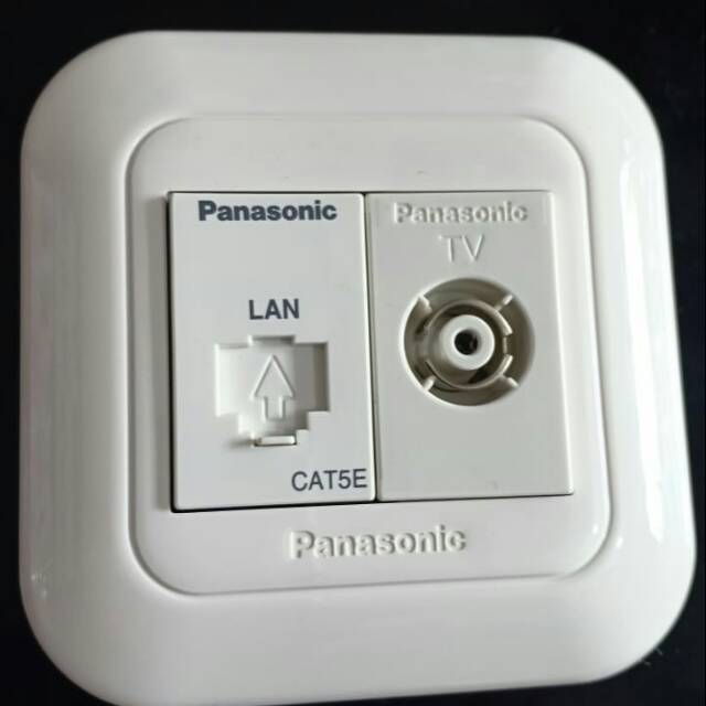 Jual Stop kontak Data Cat 5 e + colokan antena TV panasonic | Shopee ...