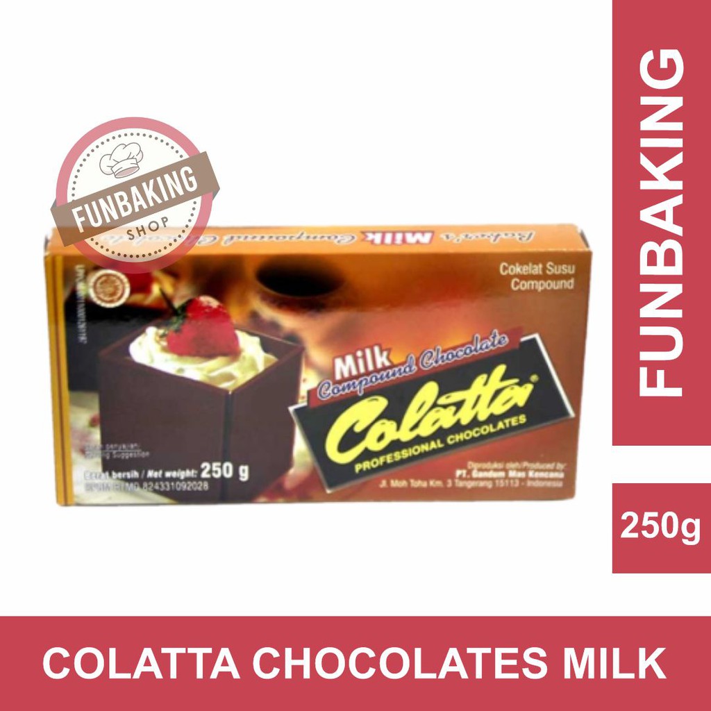 Jual FunBaking - COLATTA MILK COMPOUND CHOCOLATE 250 GRAM / Coklat ...