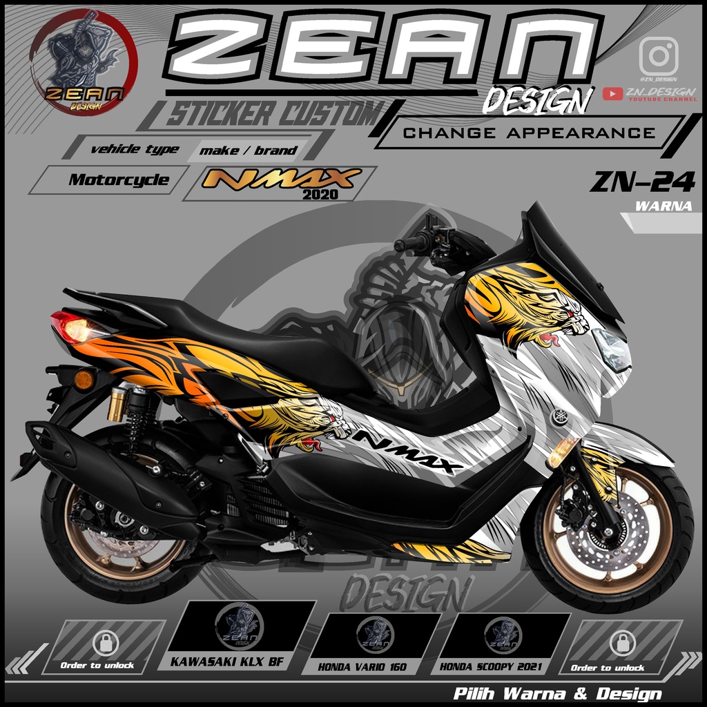 Jual Decal Sticker Dekal Stiker Motor Nmax 155 New Fullbody Tahun 2020 ...