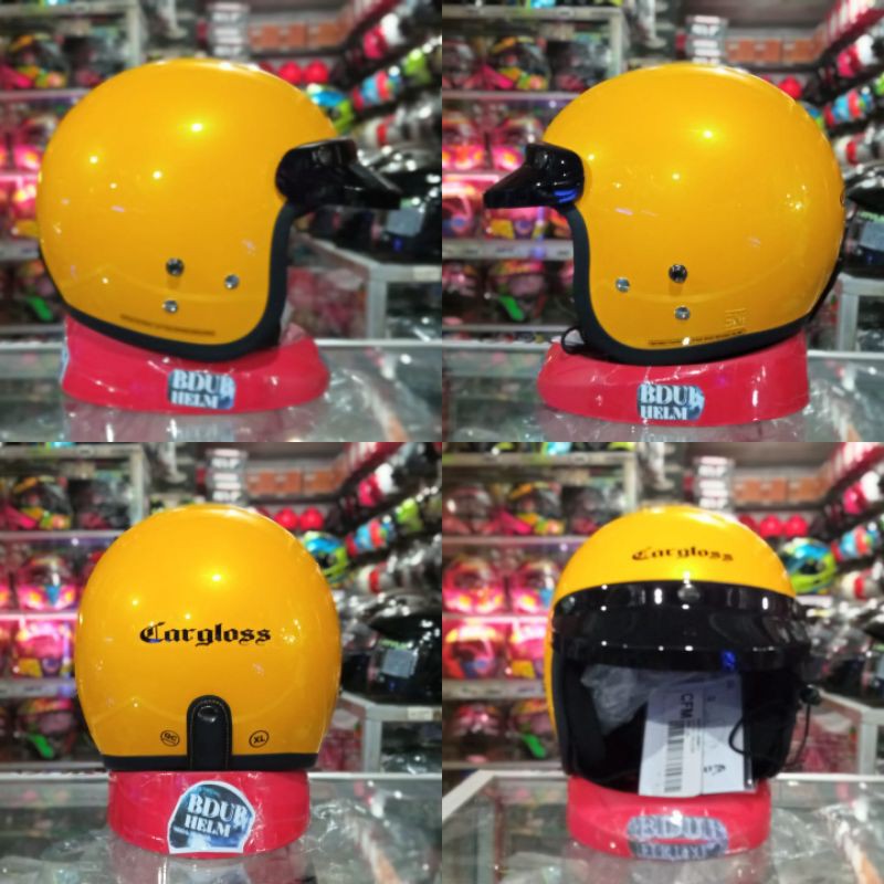 Jual HELM CARGLOSS KUNING/GLOSS/METALIK 100% ORIGINAL SNI | Shopee ...