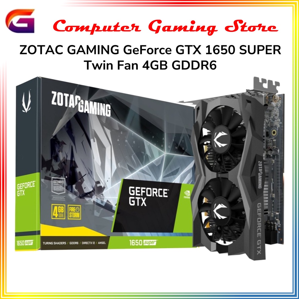 Jual ZOTAC GAMING GEFORCE GTX 1650 SUPER 4GB GDDR6 Twin Fan - RESMI | Shopee Indonesia