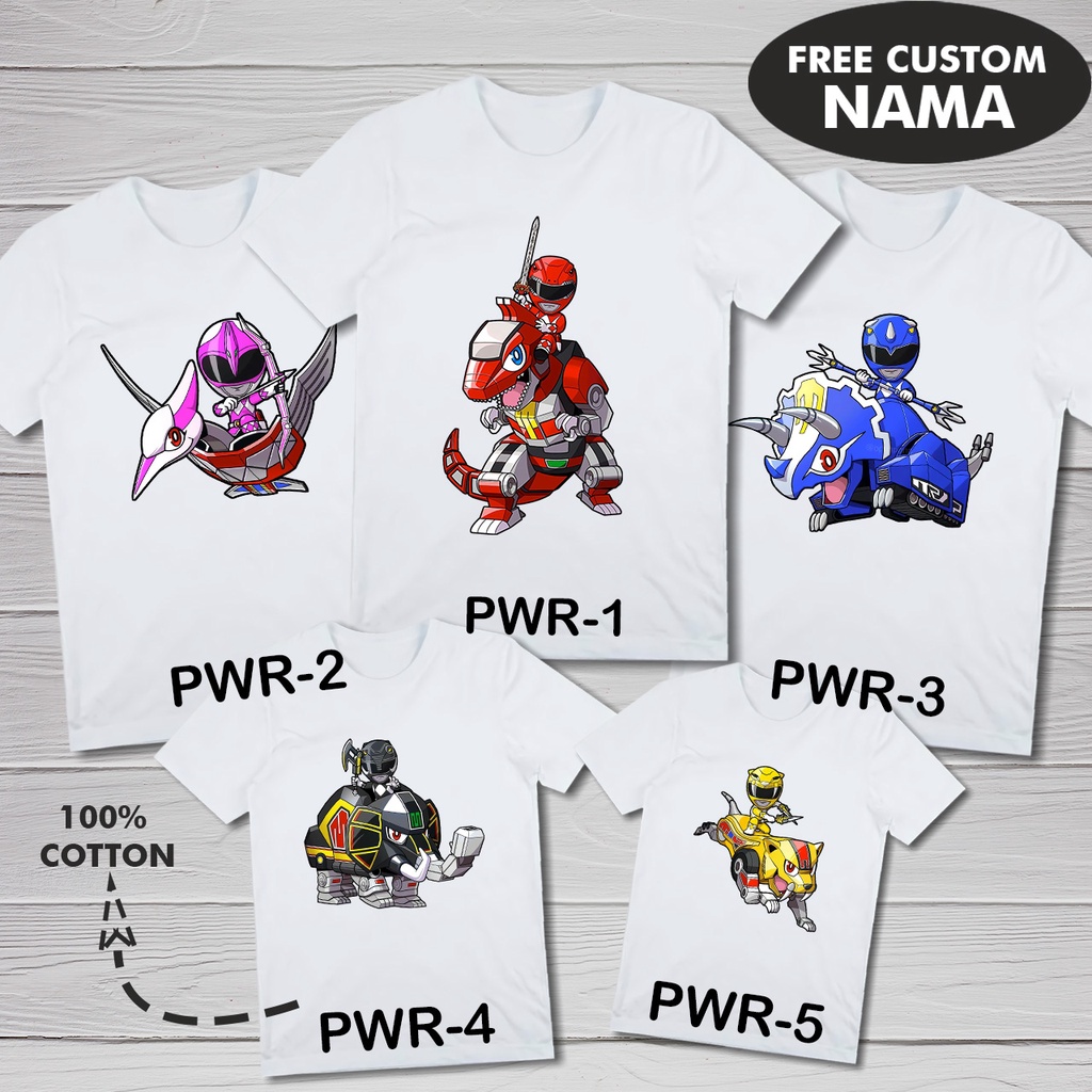 Jual Baju Power Rangers Anak dan Dewasa Kaos Couple Keluarga Motif ...