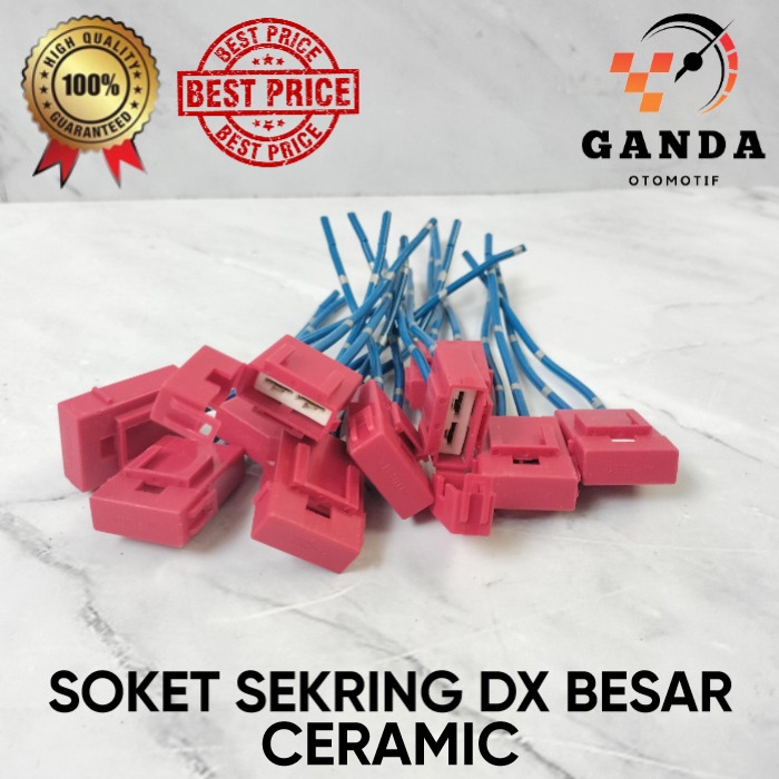 Jual SOKET / FUSE BOX / RUMAH SEKRING DX BESAR CERAMIC DENGAN KABEL ...