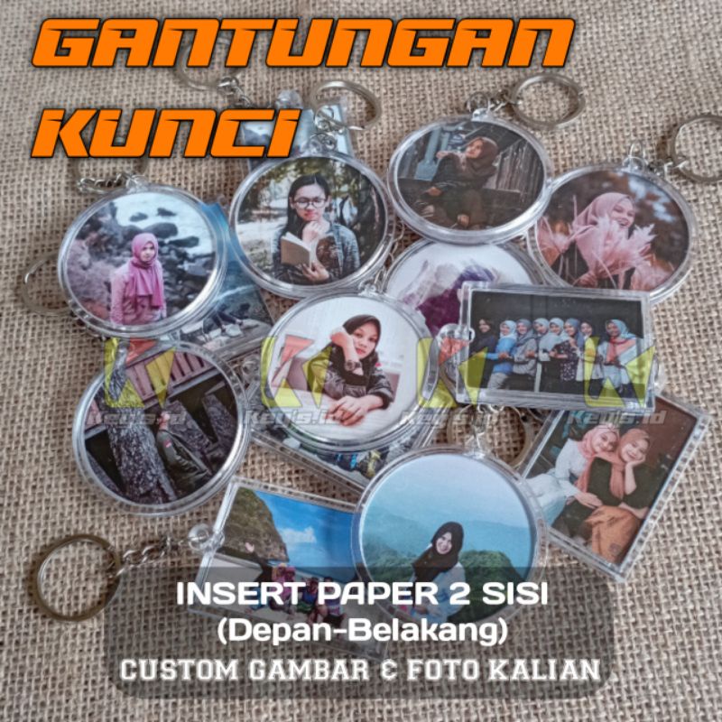 Jual Keychain Custom Gantungan Kunci Akrilik Foto Sendiri, Gantungan ...