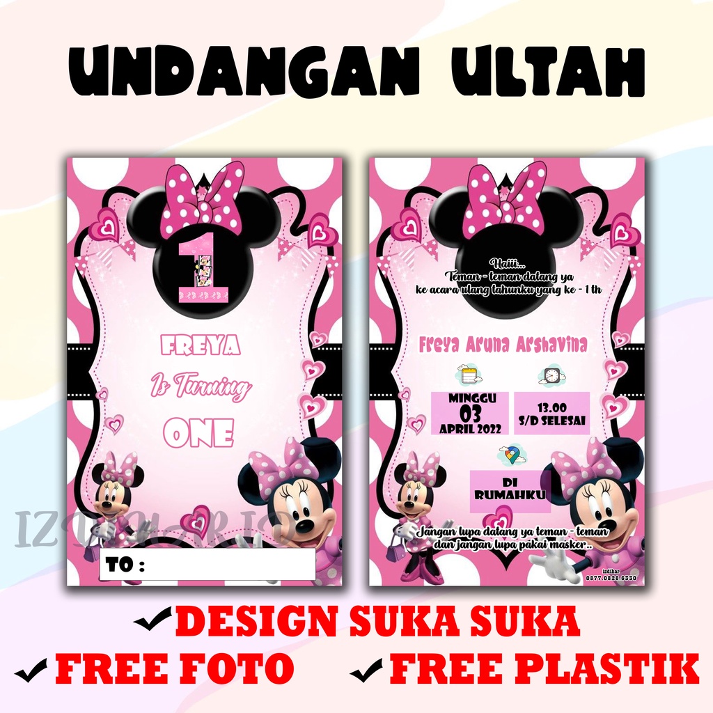 Jual UNDANGAN ULTAH / undangan ulang tahun / undangan anak / undangan ...