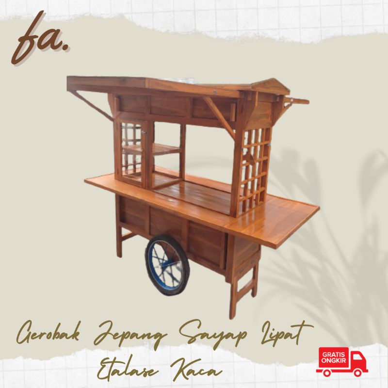 Jual Gerobak Jepang Etalase Sayap Lipat | Shopee Indonesia