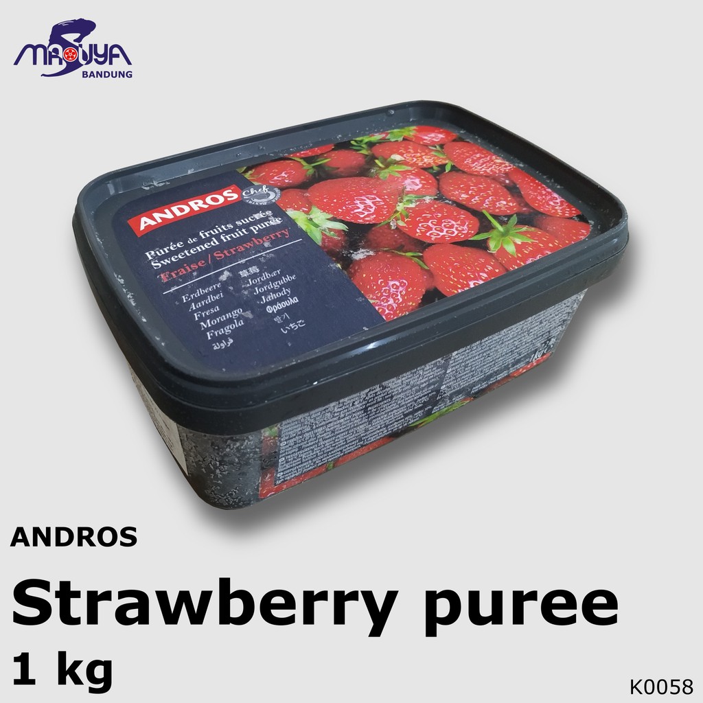 Jual Andros Strawberry Puree 1 kg | Shopee Indonesia