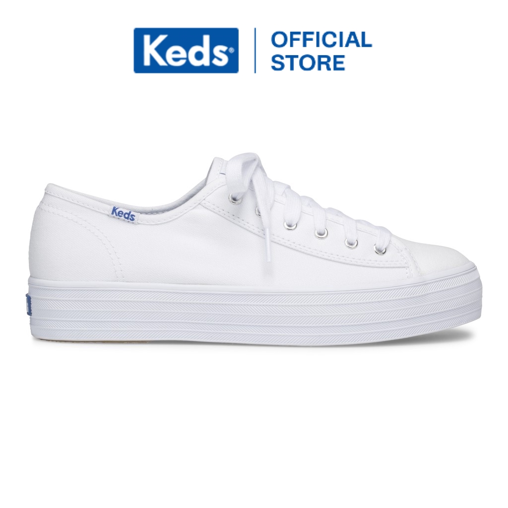Jual Keds Sepatu Wanita Triple Kick Canvas White WF57306 | Shopee Indonesia