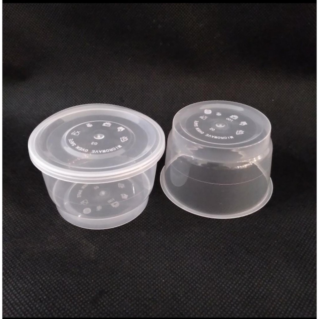 Jual Cup Puding Mini 100ml Thinwall Puding 100ml Isi 25 set Tutup dan ...