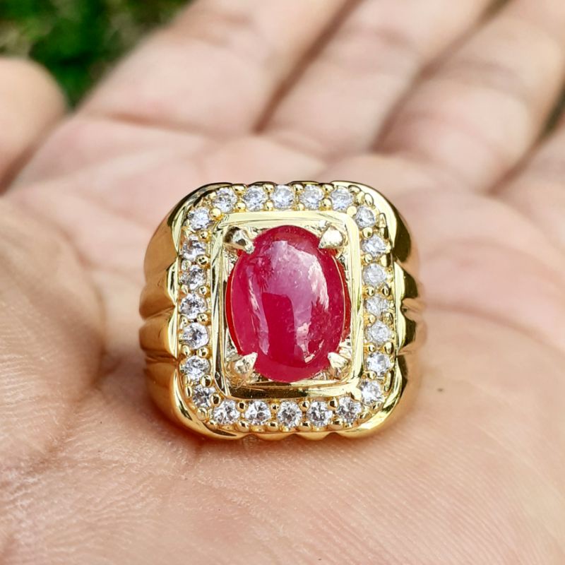 Jual Cincin Batu Ruby Madagascar Asli Mewah Elegan Original Stone ...