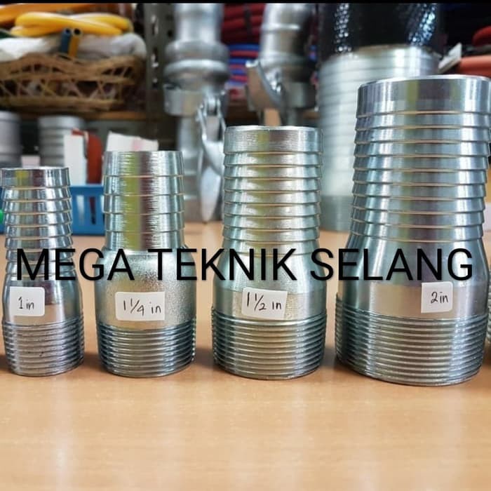 Jual KING NEPEL 1" / NEPEL SELANG GALVANIS DRAT NPT / KING NIPPLE ...