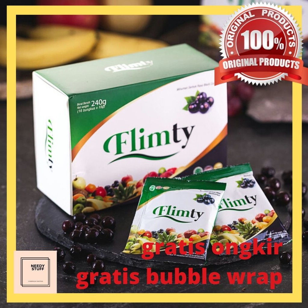 Jual FLIMTY FIBER - 1 BOX (16 SACHET) ORIGINAL DIET & DETOX HALAL BPOM ...